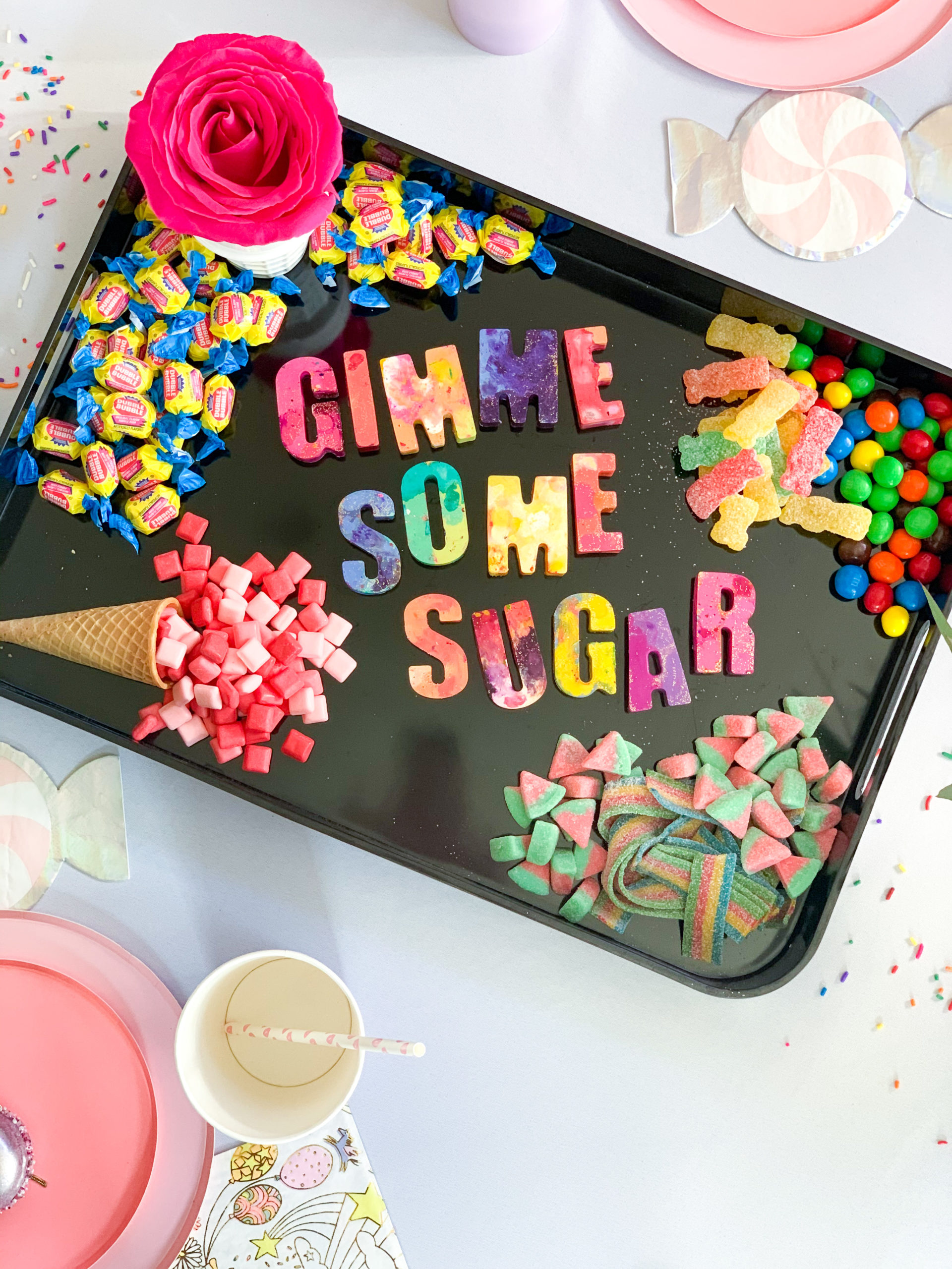 How to Throw a Sweets Themed Birthday Party - Pop of Gold