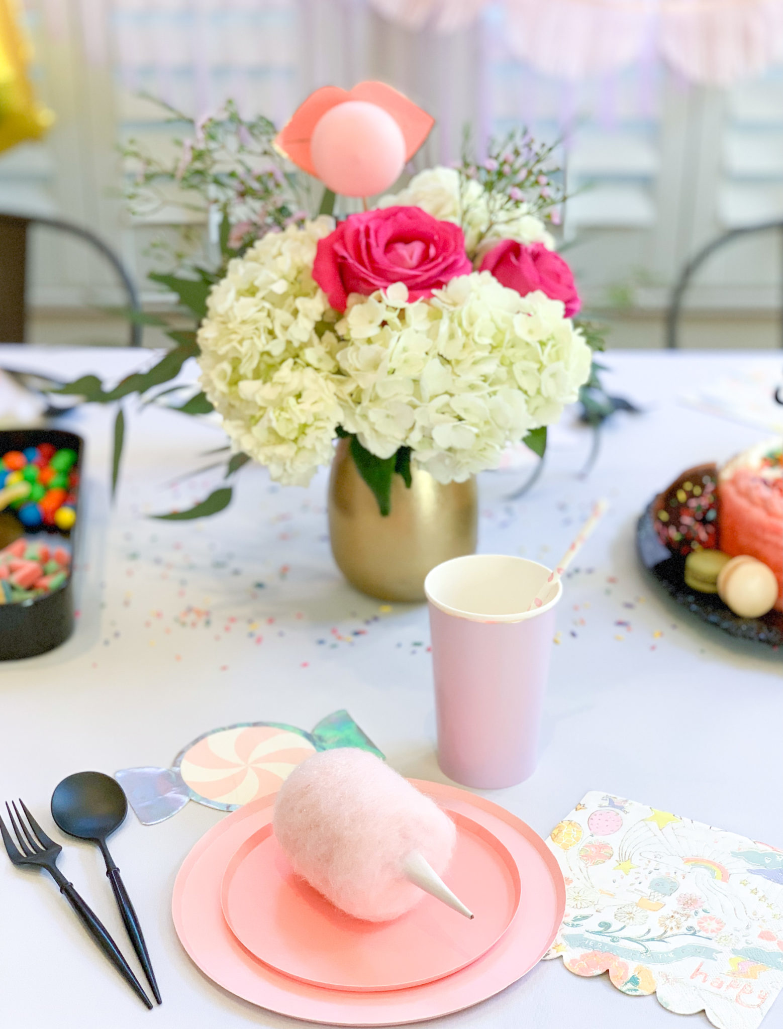 How to Throw a Sweets Themed Birthday Party - Pop of Gold