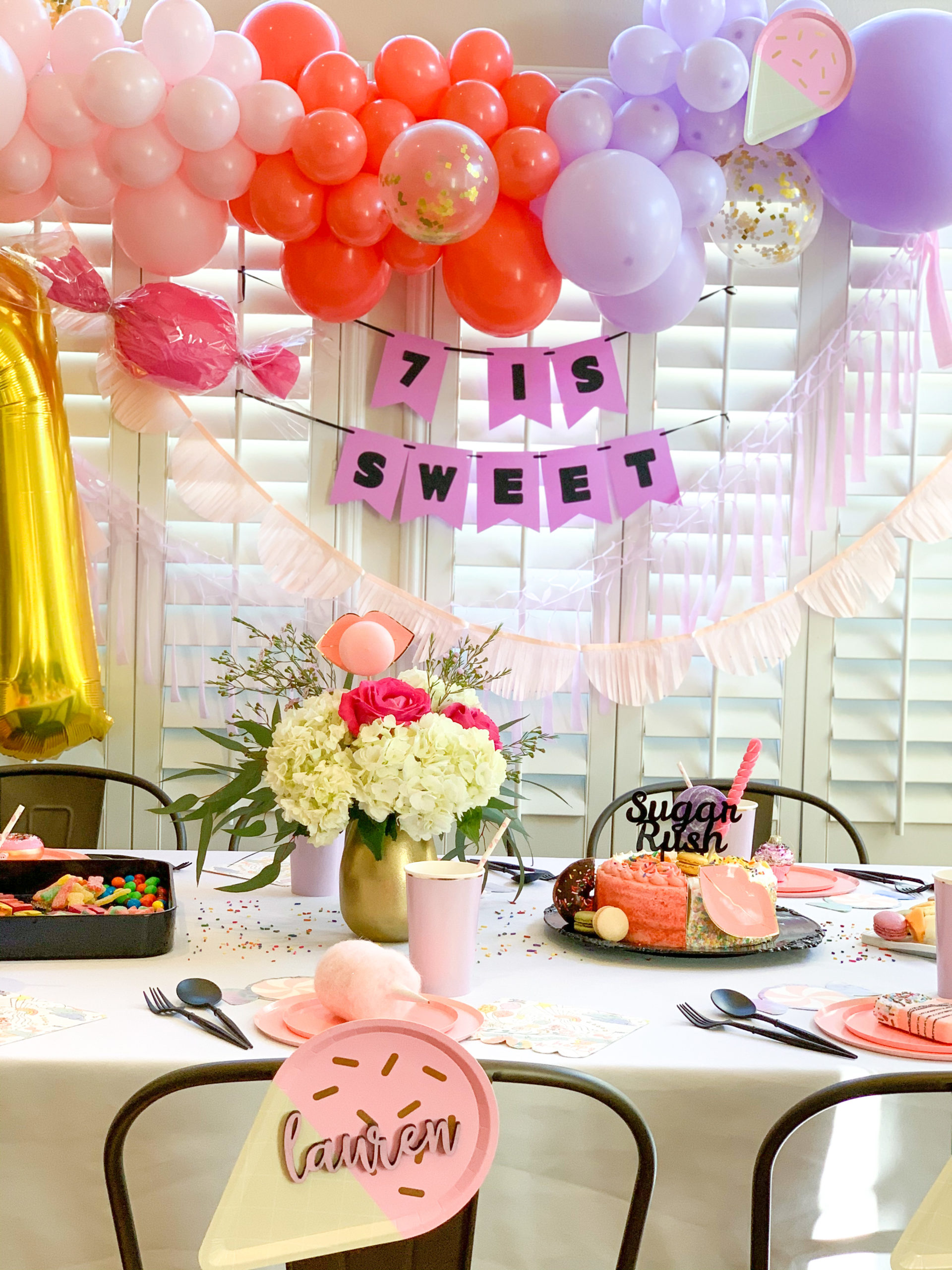 How to Throw a Sweets Themed Birthday Party - Pop of Gold