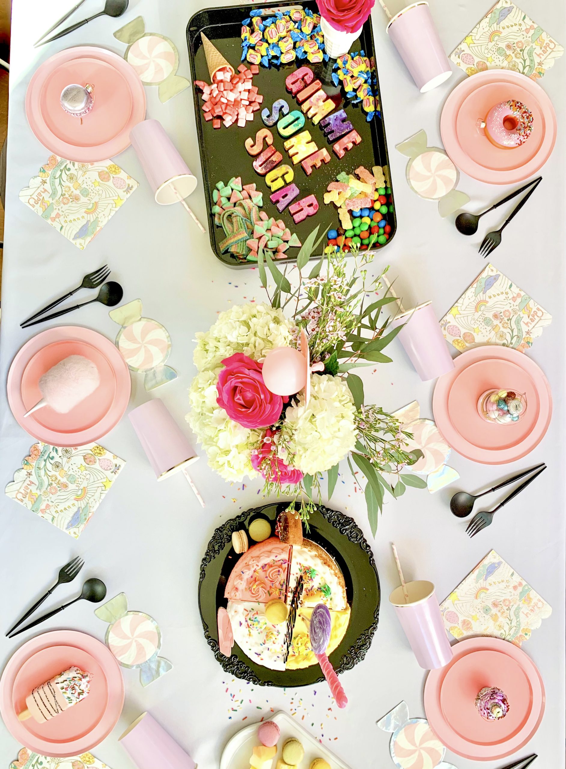 How to Throw a Sweets Themed Birthday Party - Pop of Gold