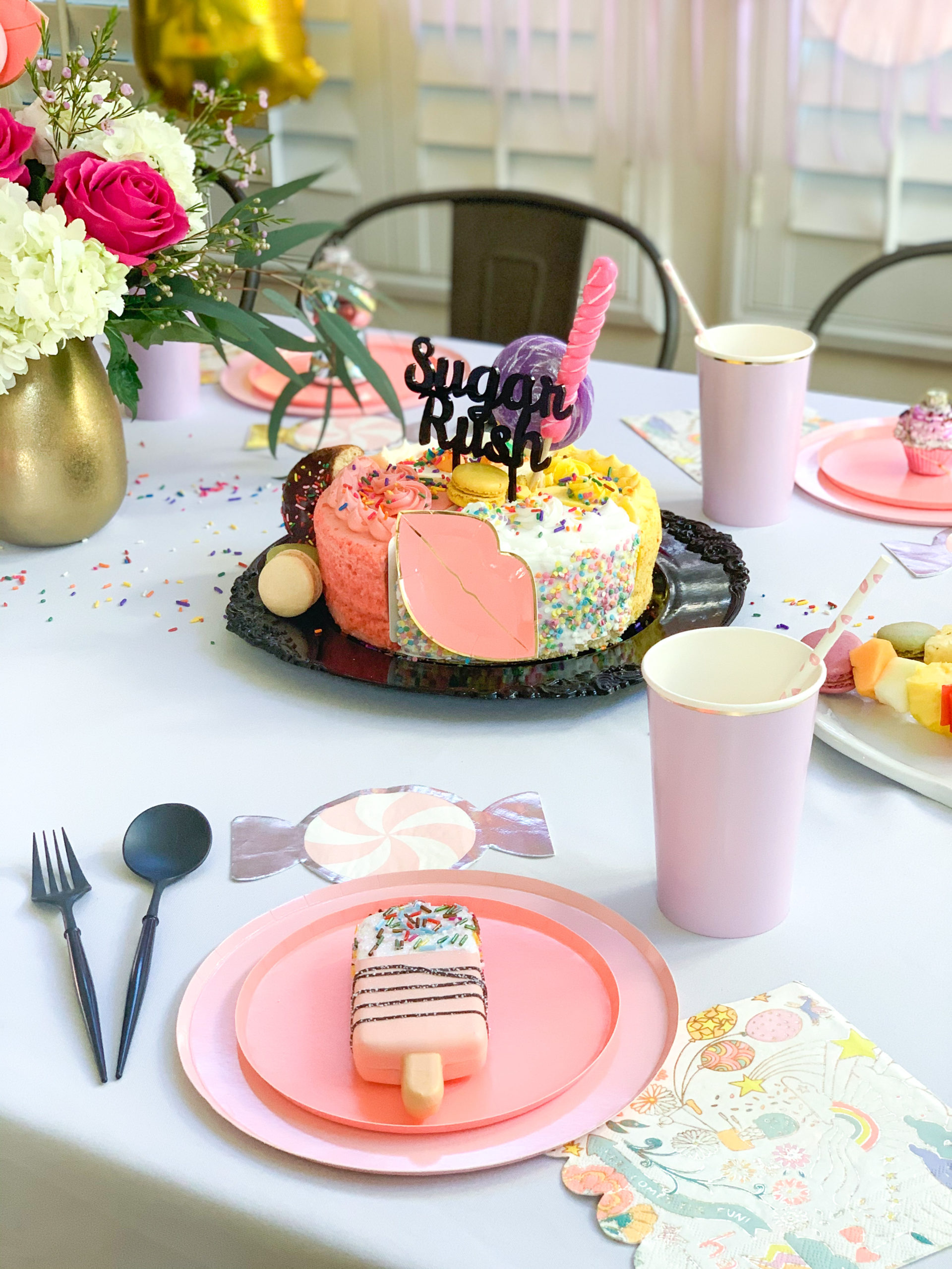 How to Throw a Sweets Themed Birthday Party - Pop of Gold