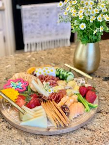How to Make a Spring Grazing Board - Pop of Gold