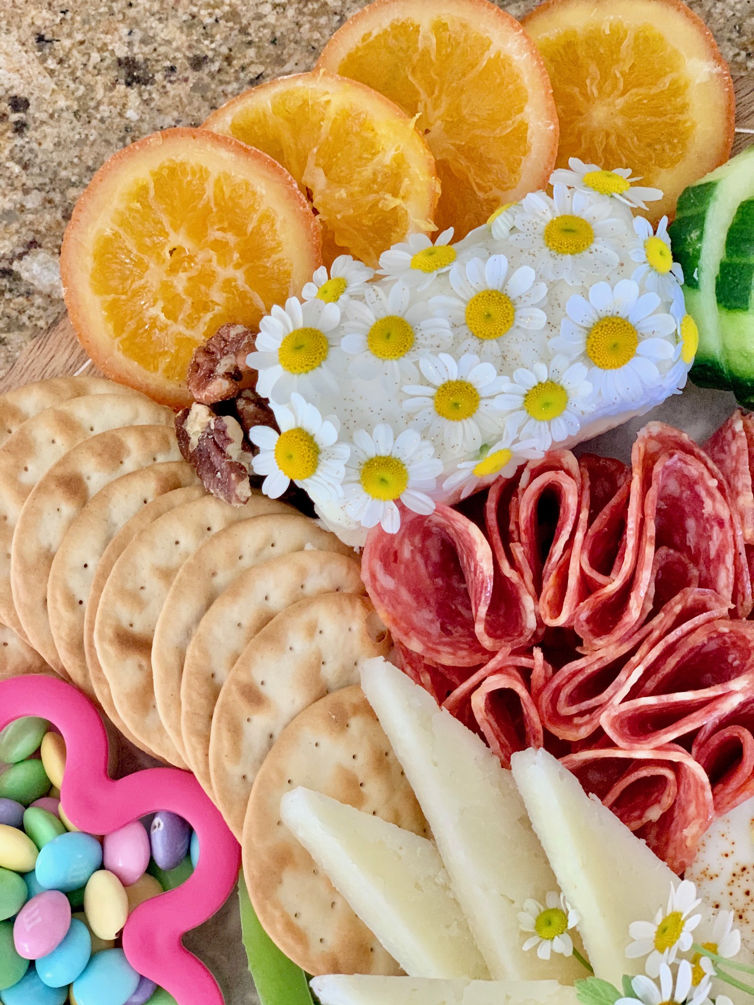 How to Make a Spring Grazing Board - Pop of Gold