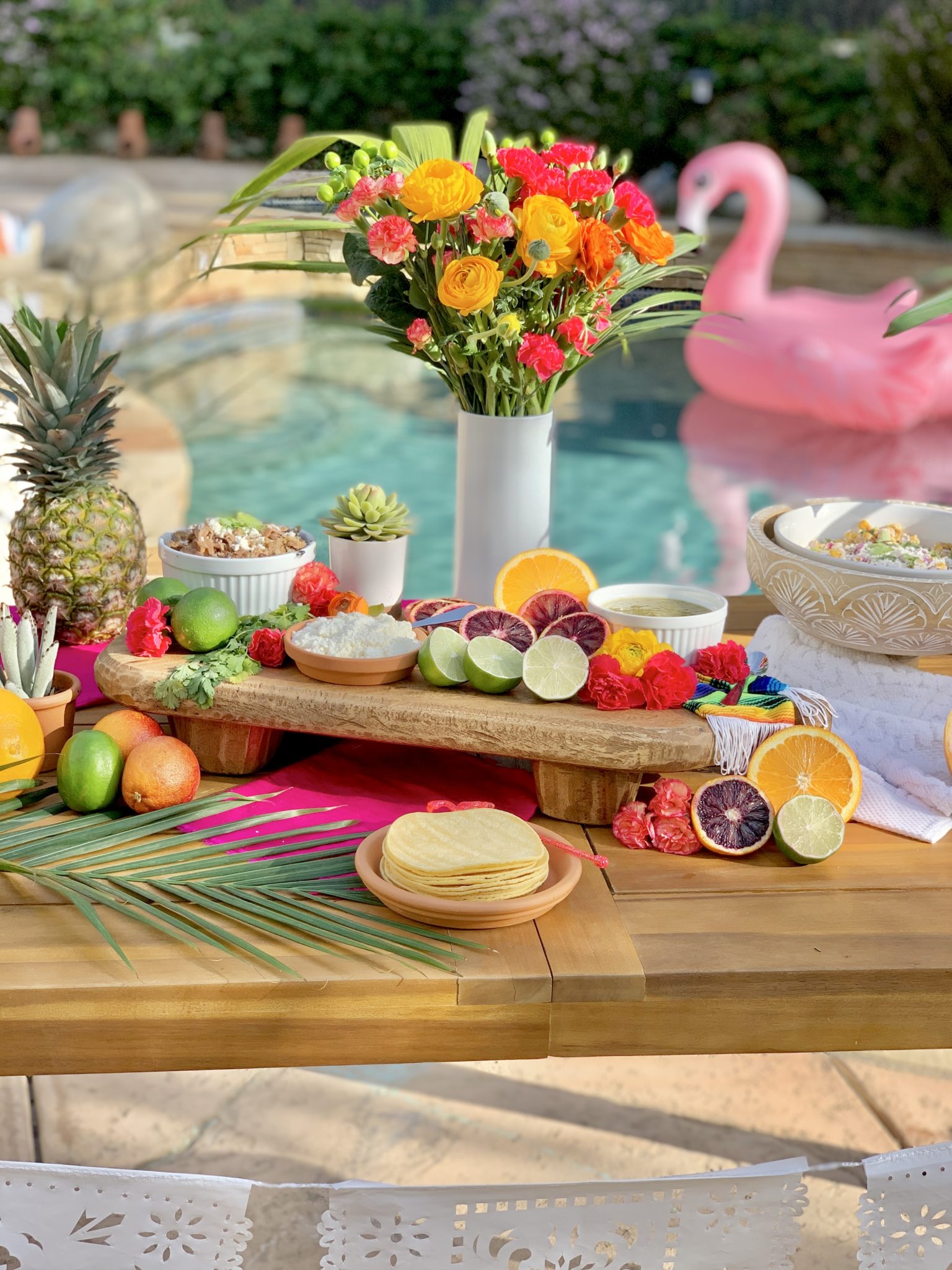How to Create a Tropical Fiesta Taco Bar - Pop of Gold