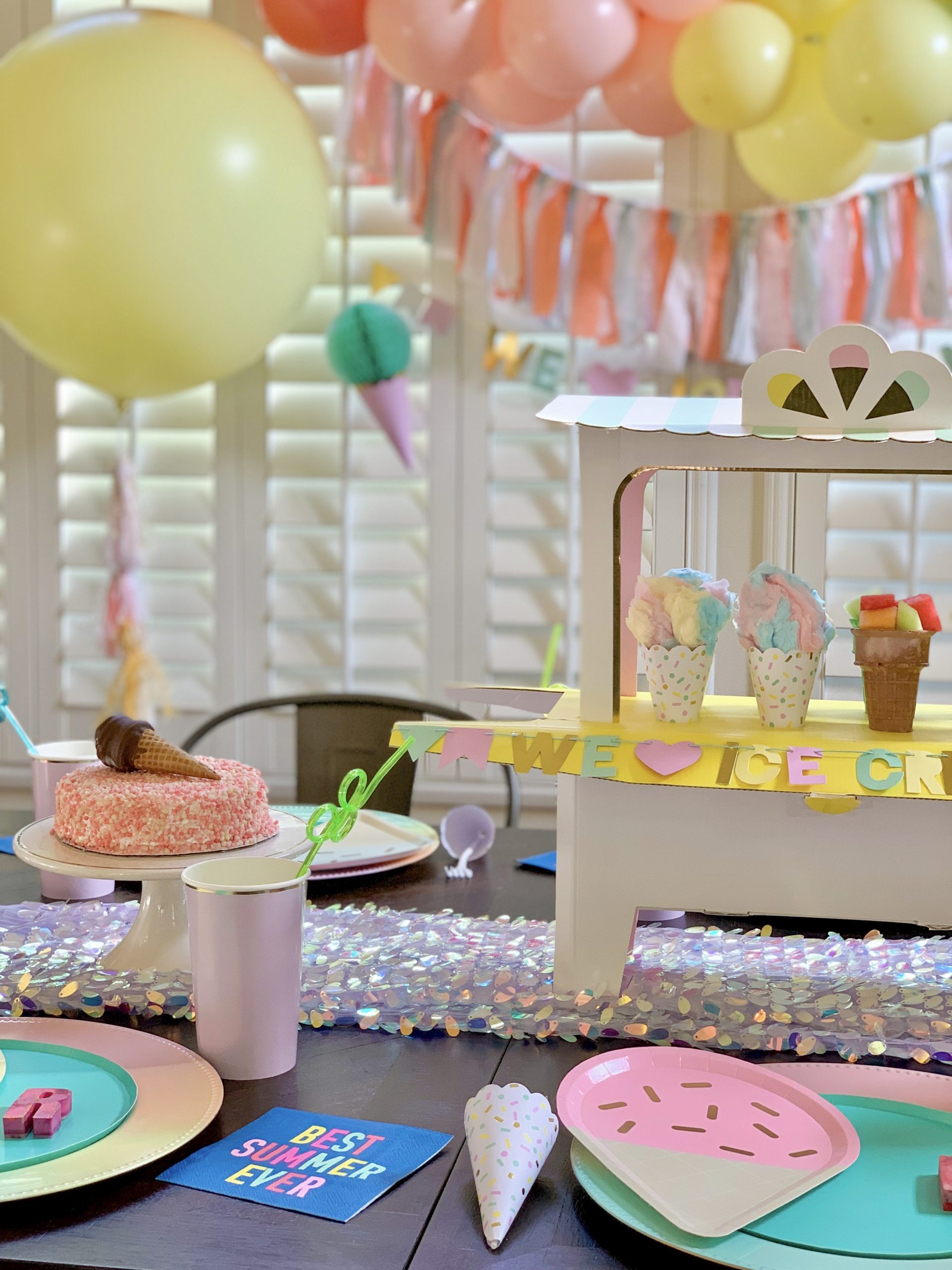 Kids Ice Cream Party - Pop of Gold