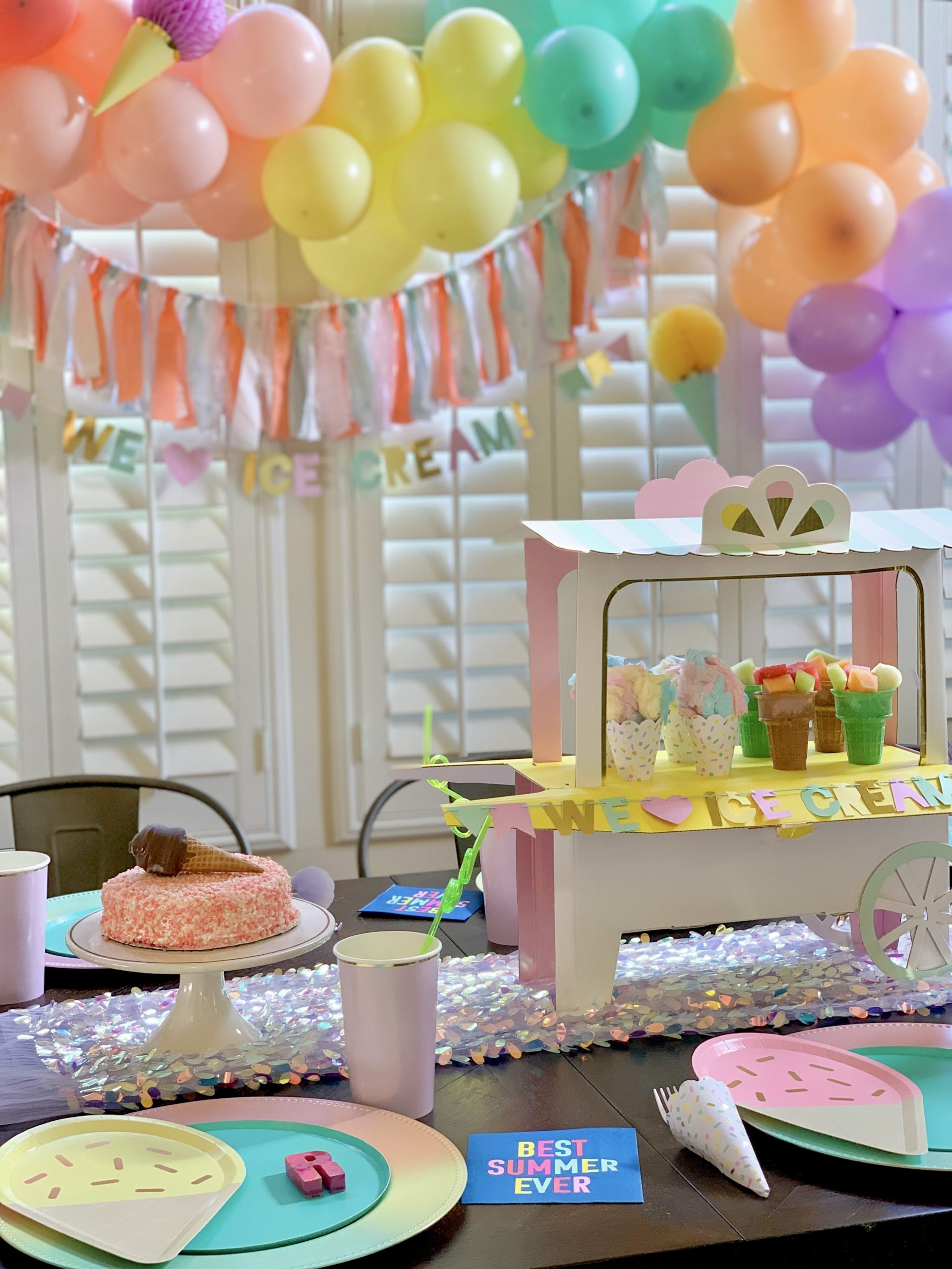 Kids Ice Cream Party - Pop of Gold