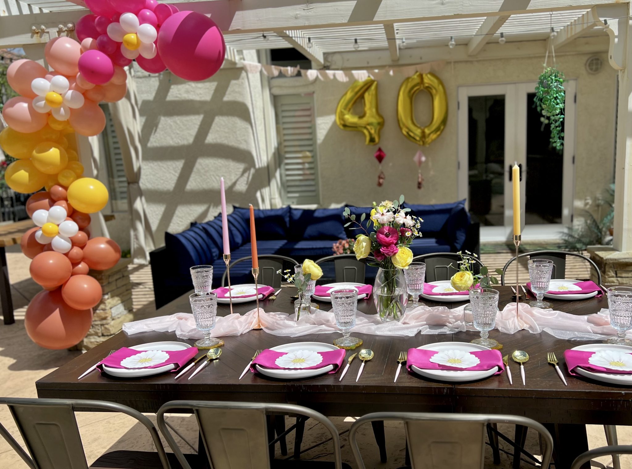 Girly and Floral Birthday Brunch - Pop of Gold