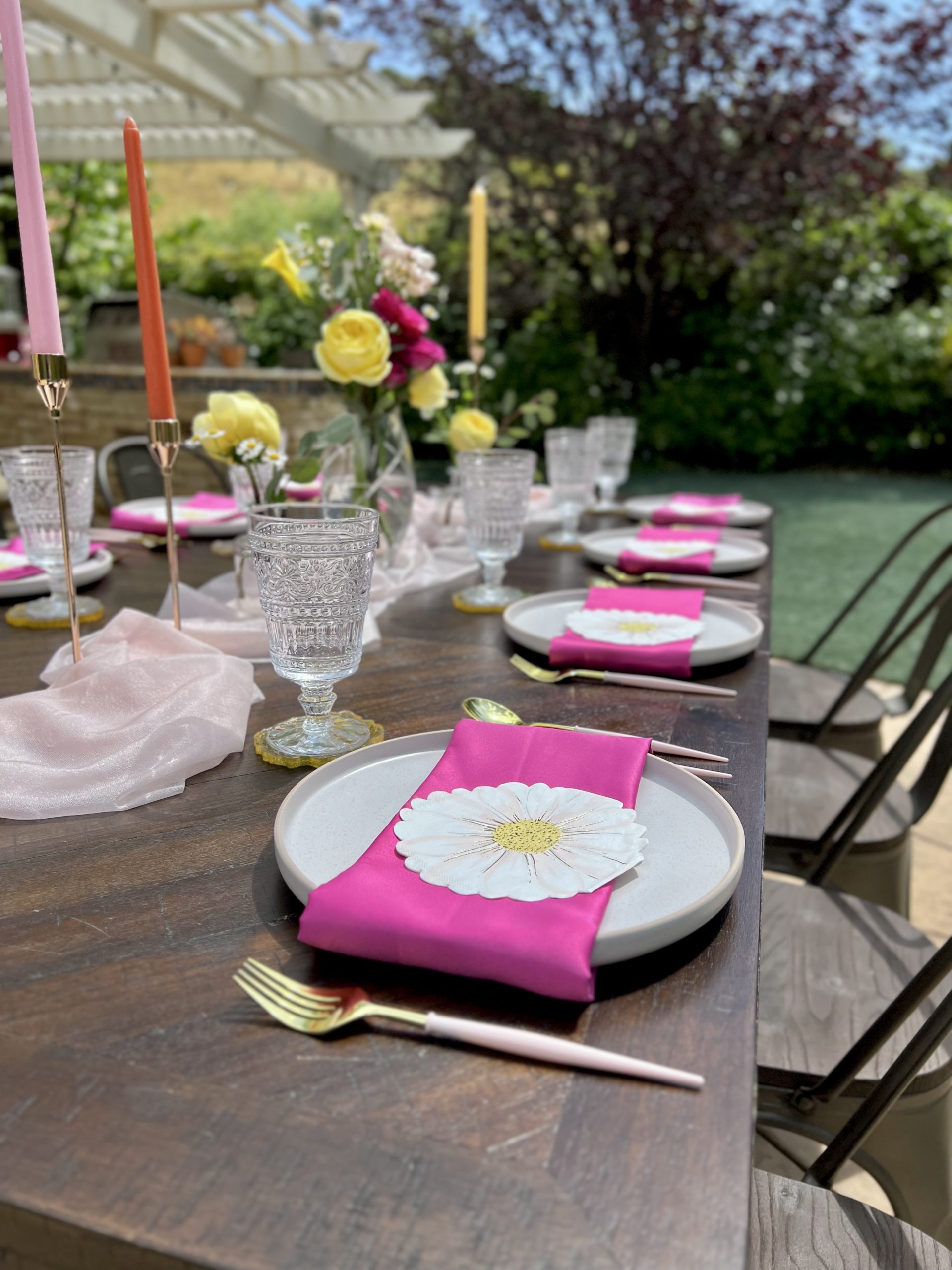 Girly and Floral Birthday Brunch - Pop of Gold