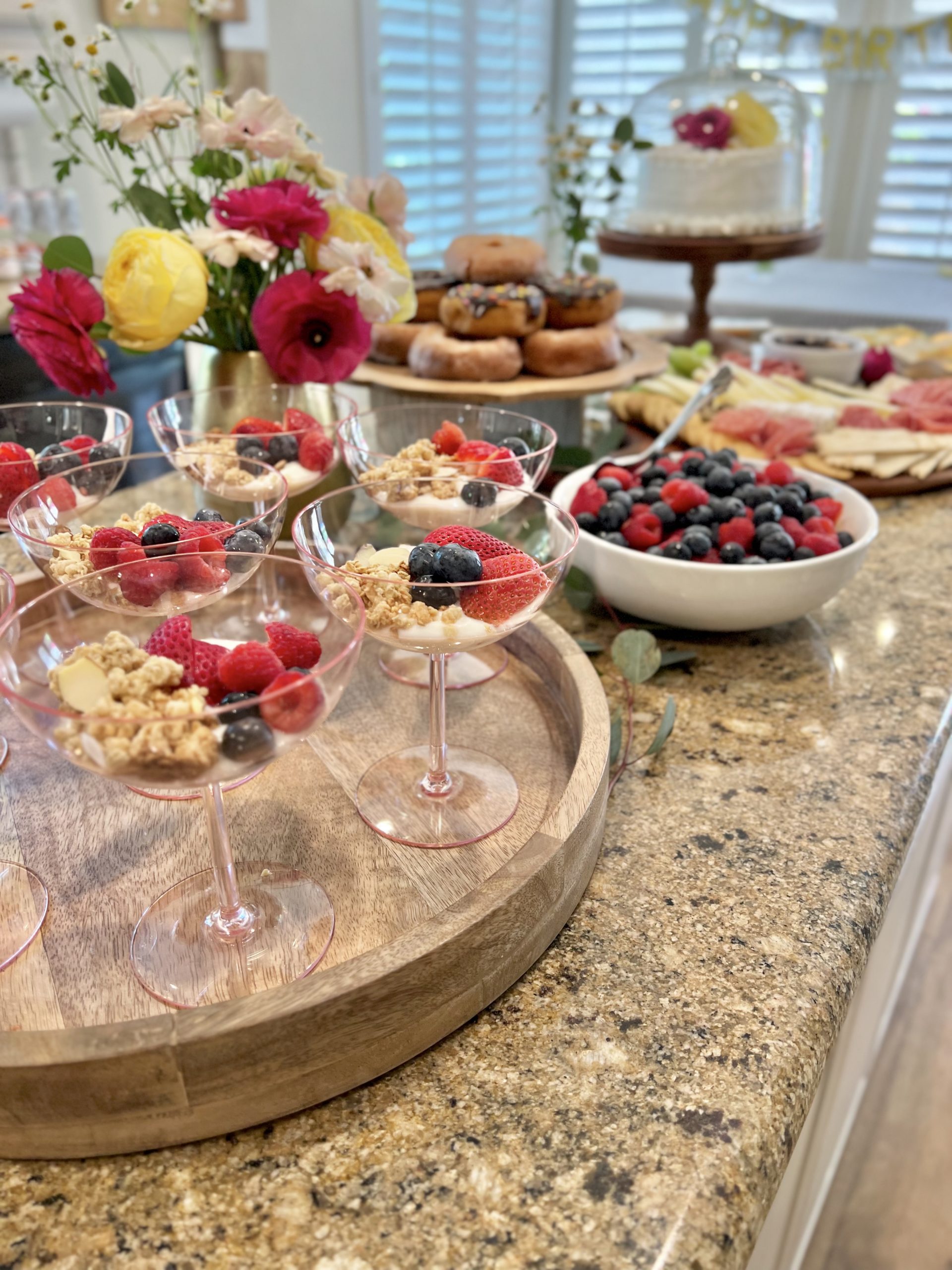 Girly and Floral Birthday Brunch - Pop of Gold